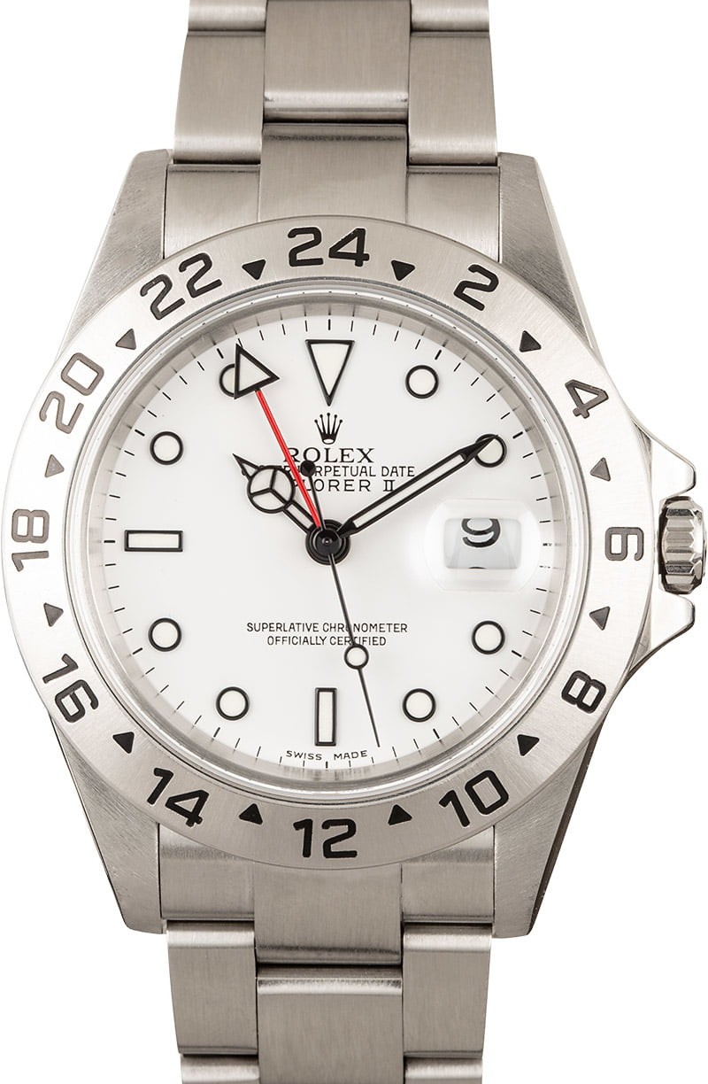 Best Quality Rolex Explorer II 16570 White Dial 100% Authentic JW2110