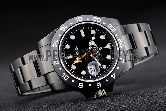 Knockoff Rolex Swiss Explorer Black Ceramic Bezel Black Dial Tachymeter ...