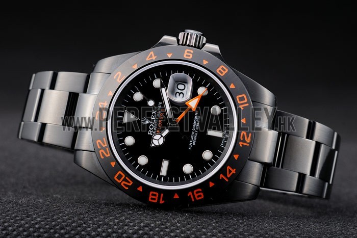 Knockoff Rolex Swiss Explorer Black Ceramic Bezel Black Dial Tachymeter ...